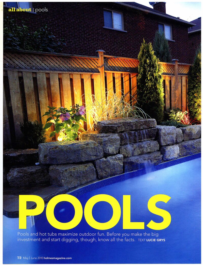 Holmes Magazine Article - All about Pools | R&R Pools